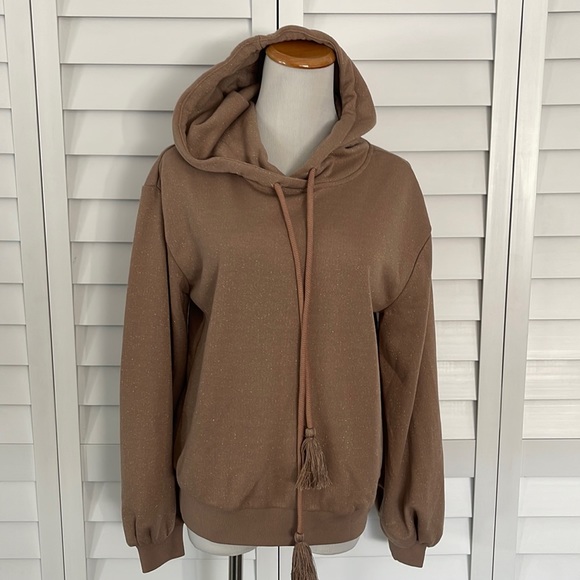 Current Air | Sweaters | Current Air Hoodie Sweater In A Tan With ...